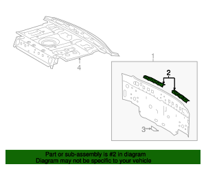 2013-2024 Lexus Rear Body Panel Upper Bracket 58385-30080 | Lexus of ...