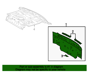2014-2016 Lexus Rear Body Panel 58307-53081 | Lexus Of West Kendall Parts