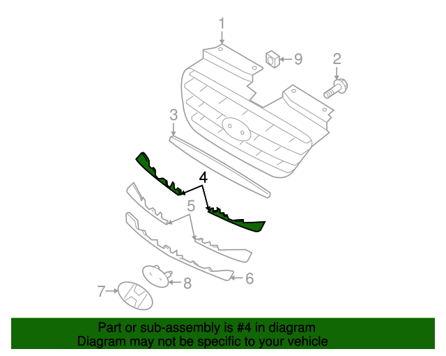 2010 Hyundai Elantra Chrome Strip 86353-2H500 | OEM Parts Online