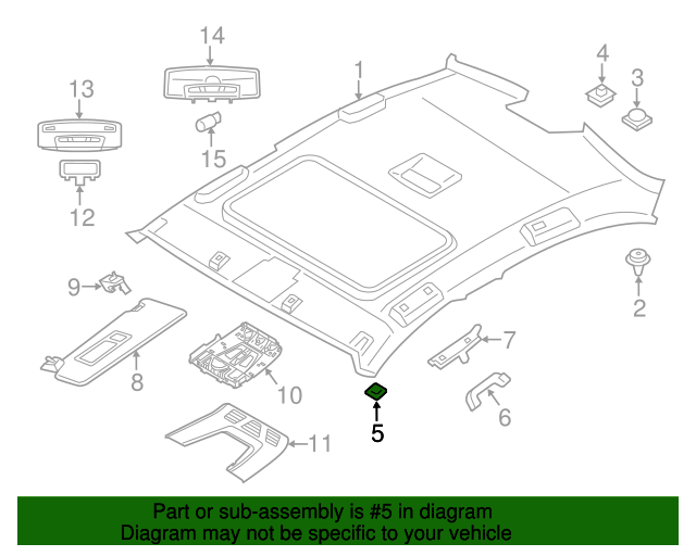 51-44-7-230-893 - Cover, microphone 2010-2023 BMW | AutoNationParts.com