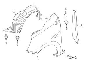 2021-2024 Mitsubishi Fender 5220AT68 | Mitsubishi Parts Warehouse ...