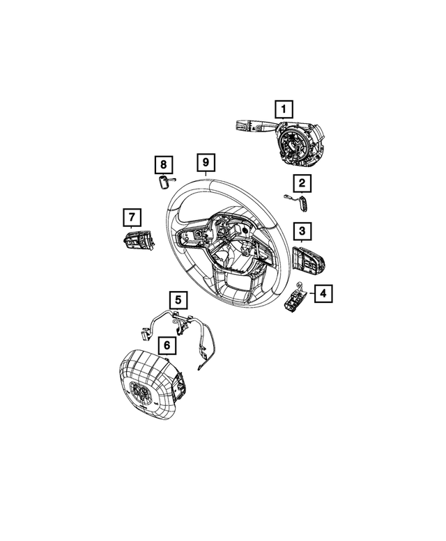 2019-2021 Ram 1500 Steering Wheel Wiring 68406191AA | My Mopar Parts
