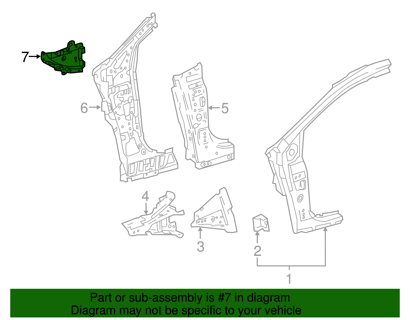 2016-2022 Toyota Gusset 61103-47060 | OEM Parts Online