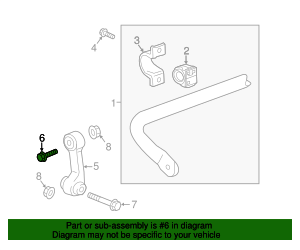 2016-2020 GM Stabilizer Link Upper Bolt 11546407 | GMPartsDirect.com