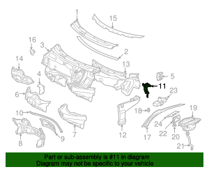 2000-2006 Mercedes-Benz Cowl Bracket 220-620-34-14 | MB OEM Parts