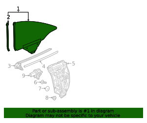 217-670-00-10-64 - Quarter Glass 2015-2021 Mercedes-Benz | Mercedes ...