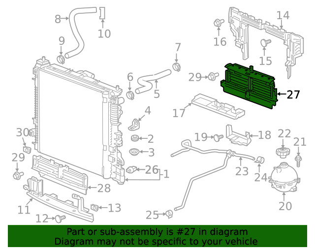 2017-2019 GMC Acadia Front Bumper Shutter 84066562 GM | GMPartsDirect.com