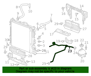 2017-2021 GM Radiator Surge Tank Inlet Hose 84591308 GM | GMPartsDirect.com