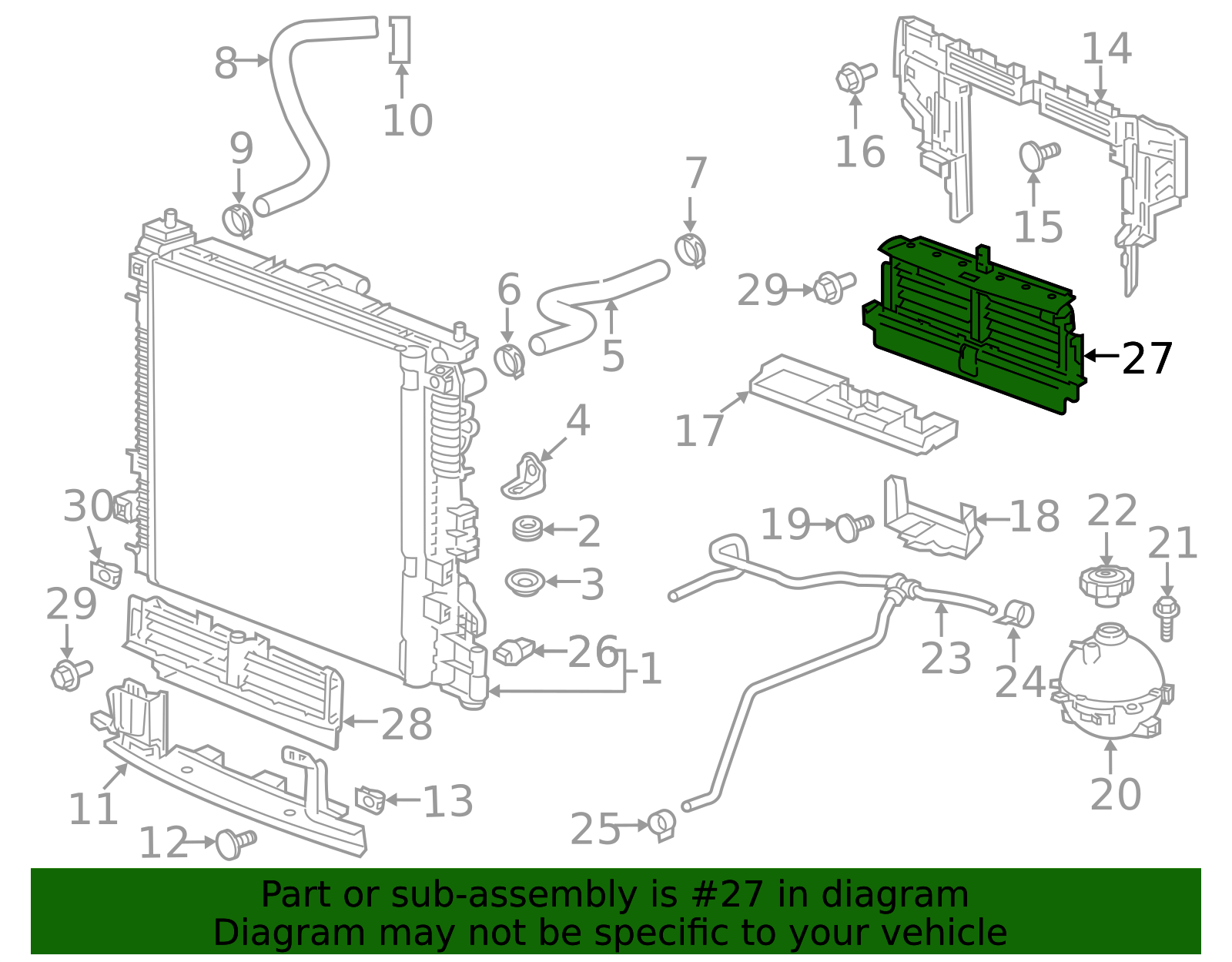 84066562 - Front Bumper Shutter 2017-2019 GMC Acadia | AutoNation Parts