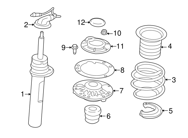 37-10-6-854-787 - Suspension Strut 2014-2022 Mini Cooper ...