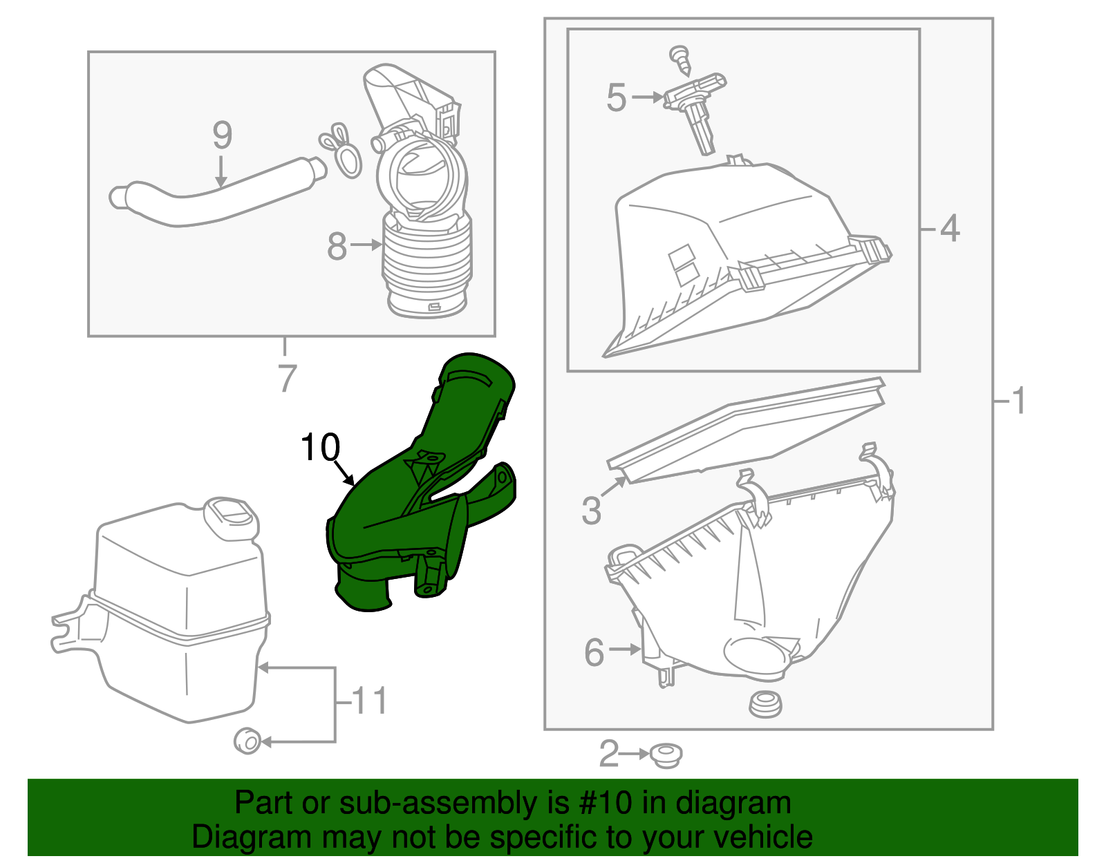 Genuine Toyota Air Inlet Duct part# 17751-0V041 for 2013-2018 Toyota ...