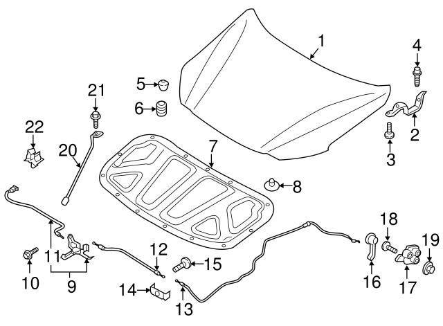 Genuine OEM Hood Part# 66400-F2500 Fits 2019-2020 Hyundai Elantra: Up ...