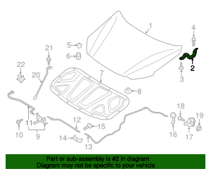 2017-2020 Hyundai Elantra Hinge 79110-F2000 | OEM Parts Online