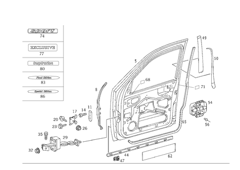 Front Doors for 2007 Mercedes-Benz ML 500 | Mercedes-Benz USA Parts