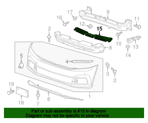 561-805-706-C - Bumper Guide 2016-2019 Volkswagen Passat ...