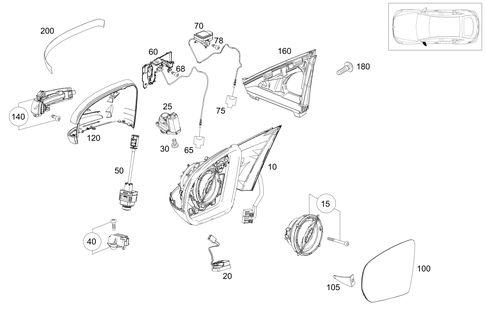 Outside Mirror, Left for 2020 Mercedes-Benz GLC63 AMG | Mercedes-Benz ...