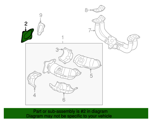 2010-2012 Subaru Exhaust Manifold Gasket 44616AA150 | Subaru Parts Store