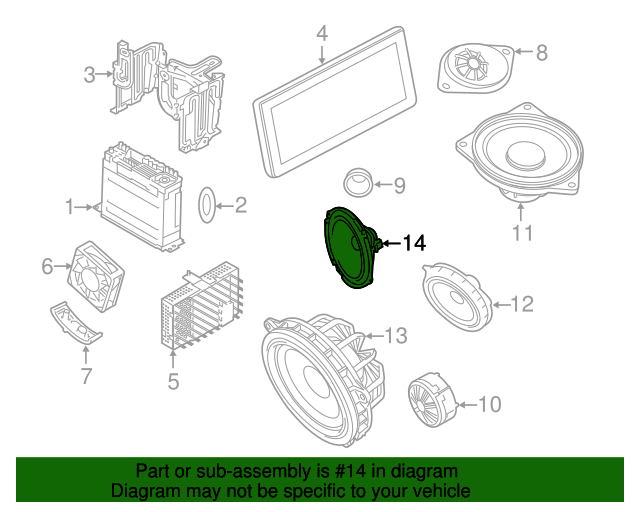 Genuine BMW 65-13-8-715-684 | Speaker | FREE Shipping on Most Orders ...