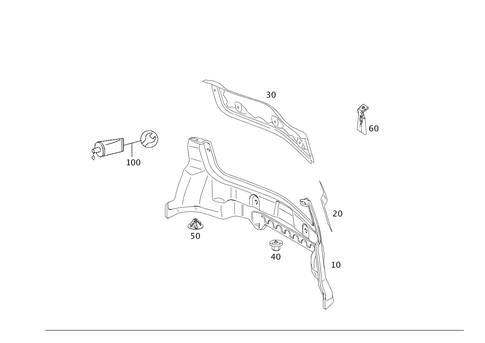 Engine Compartment Partition Panel, Wheelhouse Attachment Parts for ...