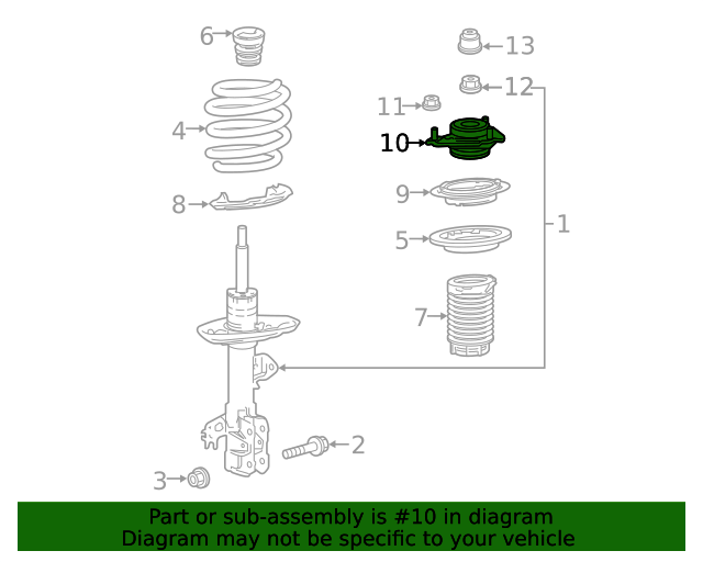 2019-2022 Lexus Strut Mount 48609-33290 | OEM Parts Online