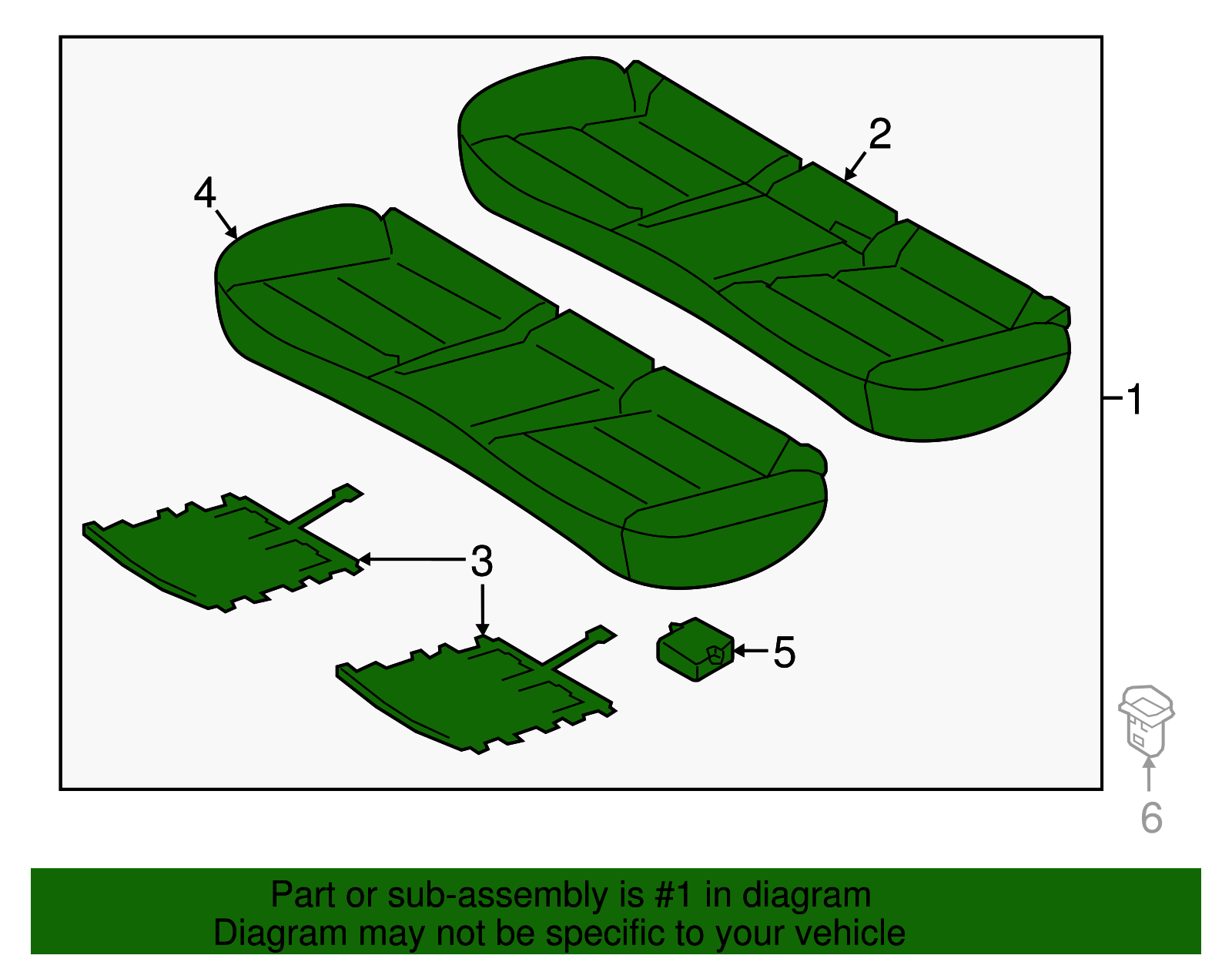 Hyundai - 89100-F2000-XGH - Cushion Assembly - 2017-2018 Hyundai ...