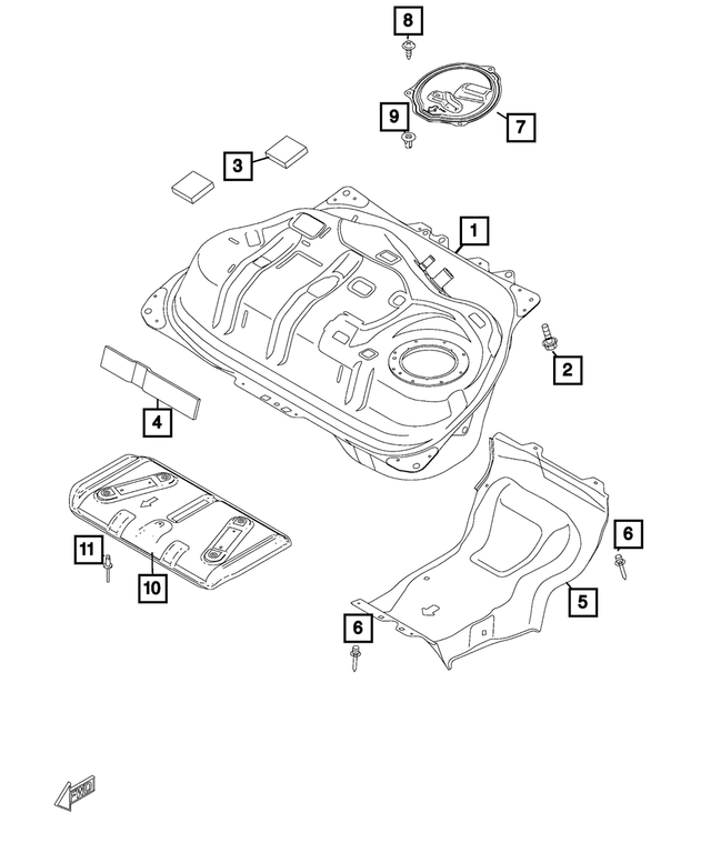 2017-2019 Fiat 124 Spider Fuel Tank Heat Shield 68333353AA | My Mopar Parts