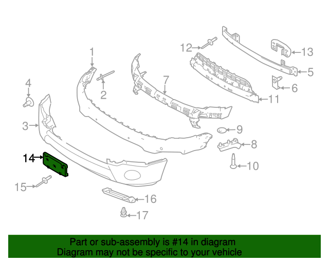 FL1Z-17A385-AA - License Bracket 2015-2017 Ford Expedition | Big 3 Auto ...