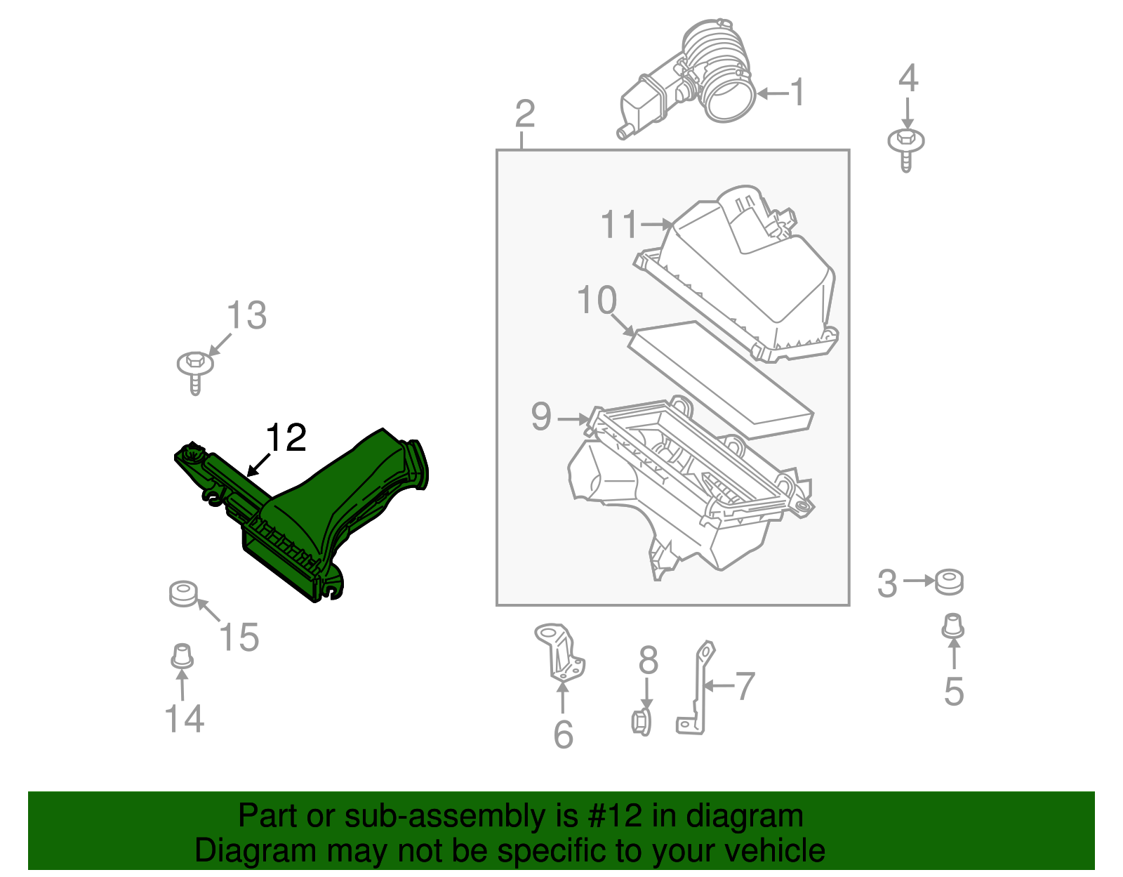 2007-2013 Nissan Altima Upper Duct 16576-JA000 | Team Nissan Inc.