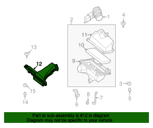 16554-JA000 - Air Inlet Duct - 2007-2013 Nissan Altima | World OEM ...