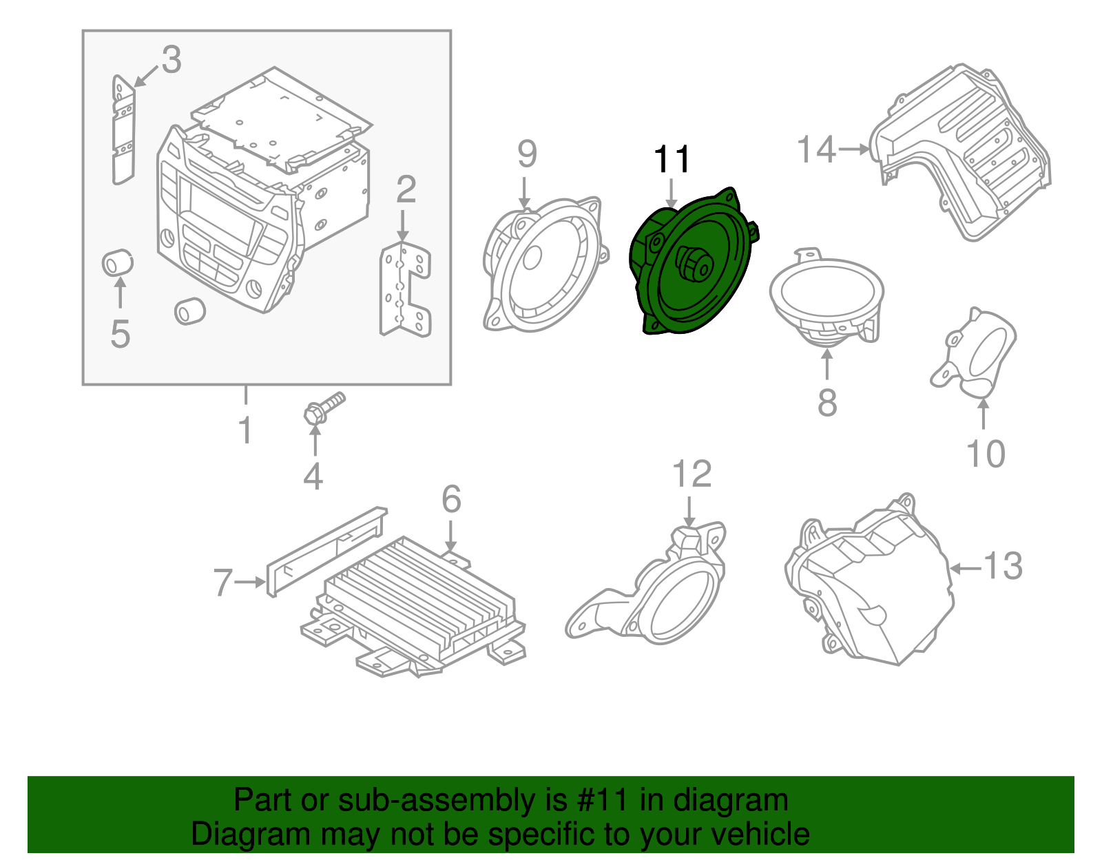 96340-B8200 - Speaker 2013-2019 Hyundai | AutoNation Parts