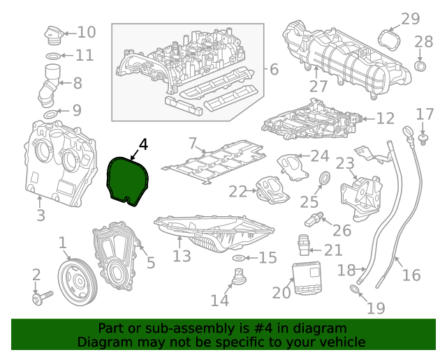 2019-2024 GM Timing Belt Front Upper Cover Seal 12689669 GM ...