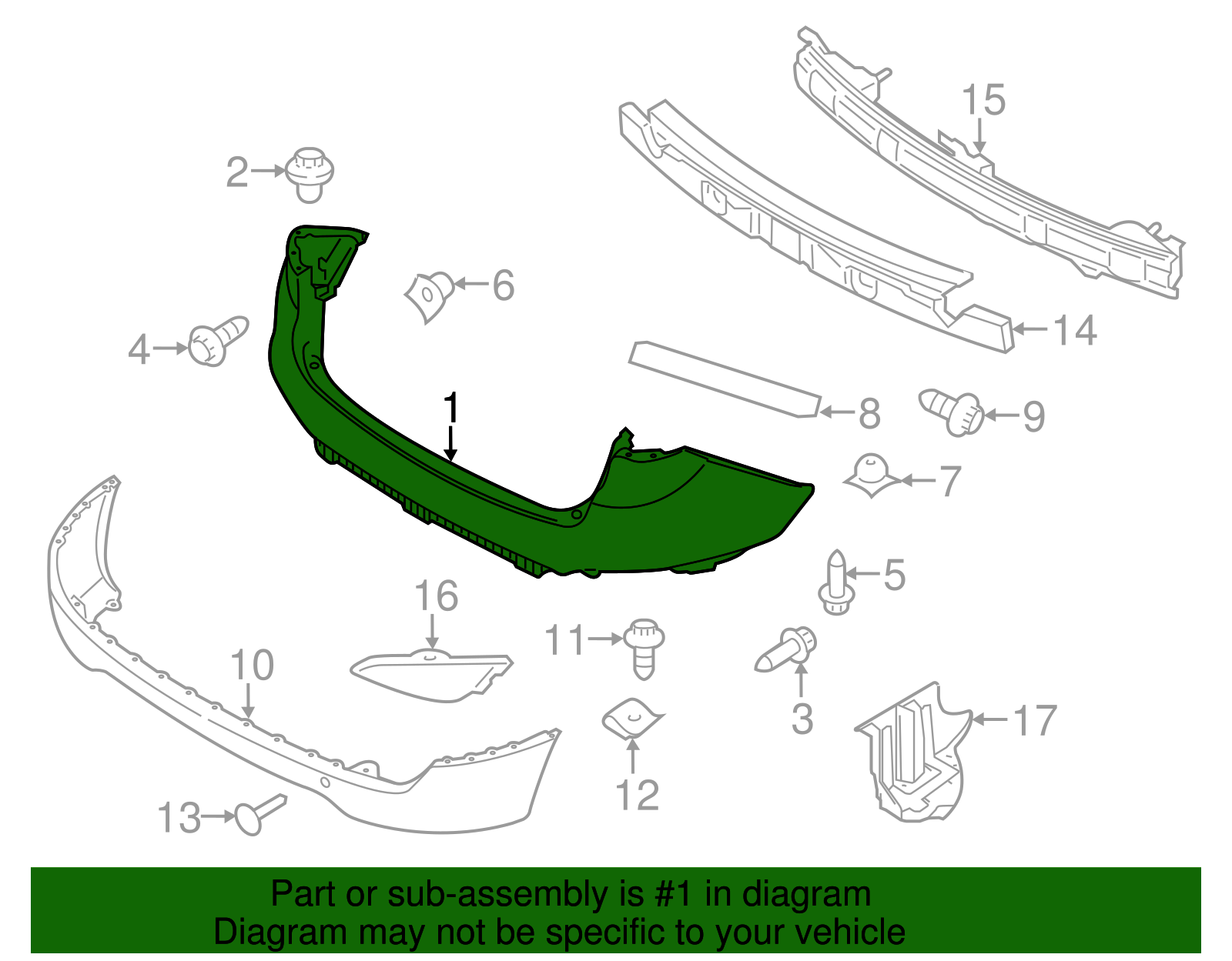 2010-2015 Hyundai Tucson Bumper Cover 86611-2S001 | OEM Parts Online