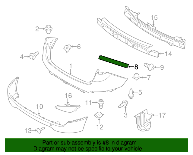 86613-2S000 - Bumper Guide 2010-2015 Hyundai Tucson | AutoNationParts.com