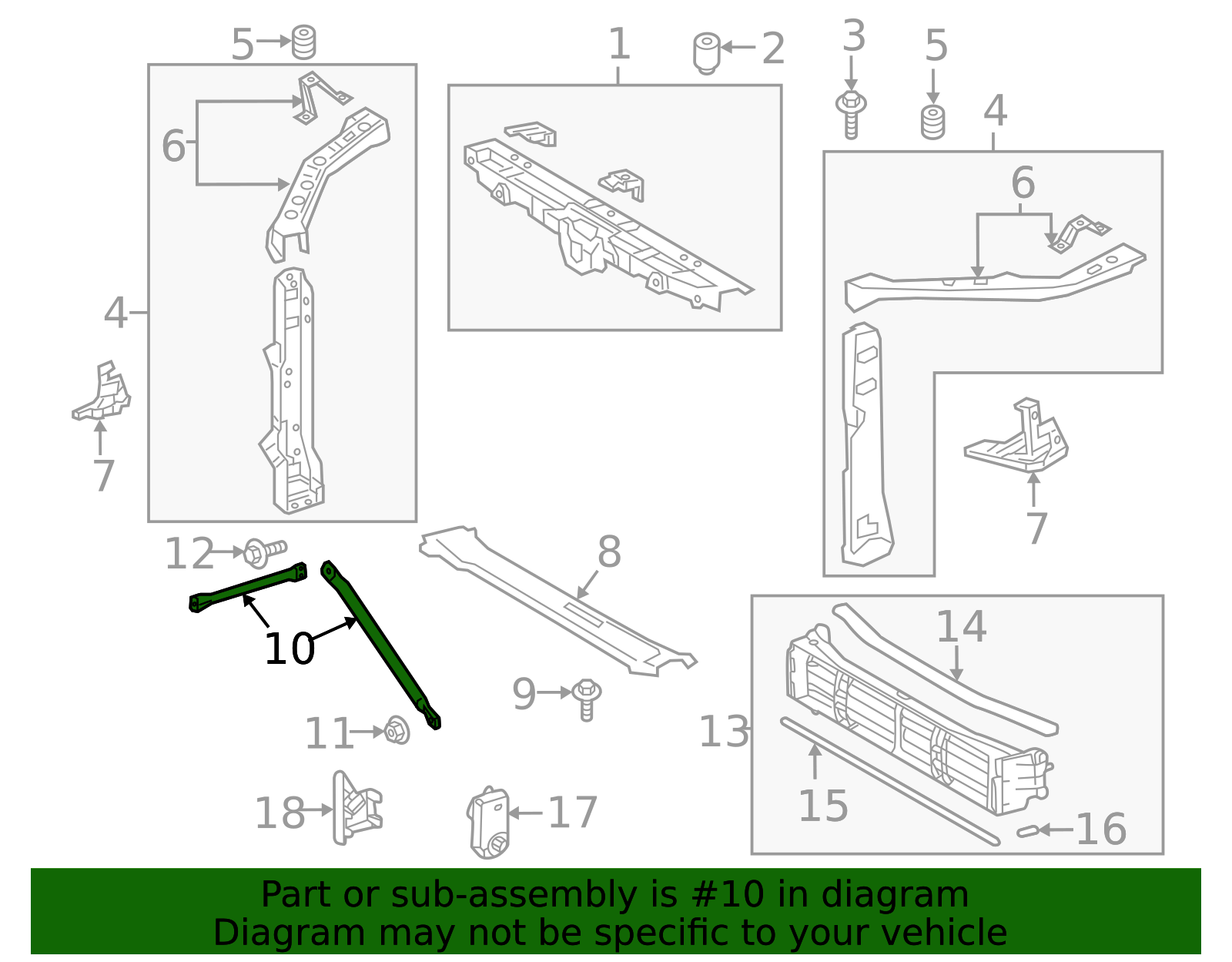 2019-2025 Lexus Diagonal Brace 53253-06010 | Retail Performance Auto Parts