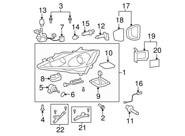 81140-53341 - Composite Headlamp 2009-2010 Lexus | Lexus of Stevens ...