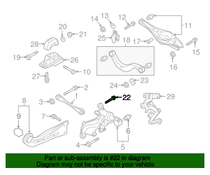 2013-2024 Volkswagen Upper Control Arm Mount Bolt N-911-978-01 ...