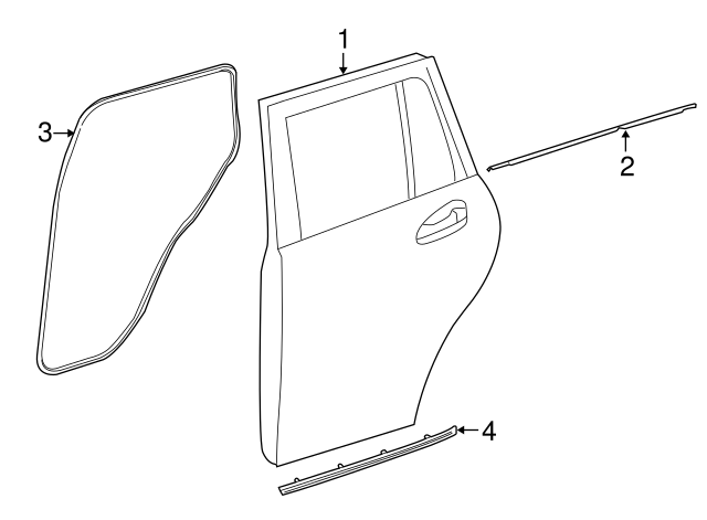 2016-2022 Mercedes-Benz Door Shell 253-730-74-04 | MB OEM Parts