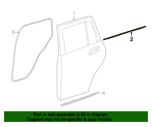 2010-2015 Mercedes-Benz Belt Weather-Strip 204-735-34-65 | MB OEM Parts