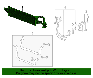 2020-2025 GM Transmission Fluid Auxiliary Cooler 42670685 GM ...