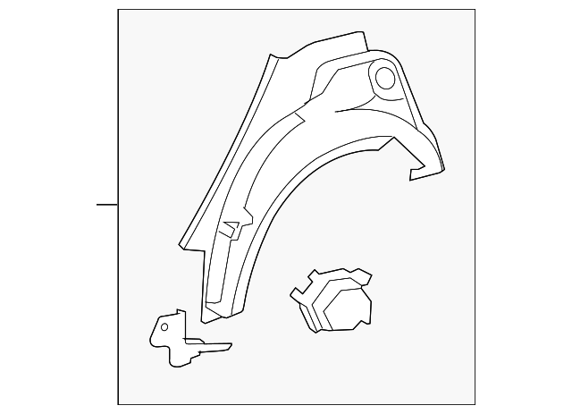 2009-2013 Toyota Corolla Outer Wheelhouse 61606-02050 | Toyota Parts Center