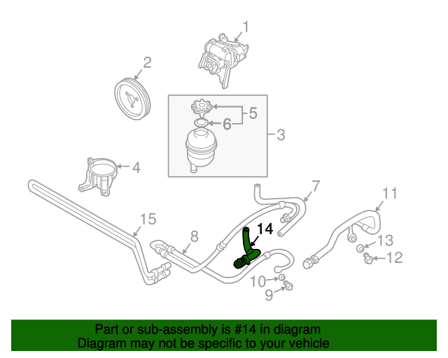 1996-2006 BMW Return Hose 32-41-6-796-390 | BMWPartsDirect.com