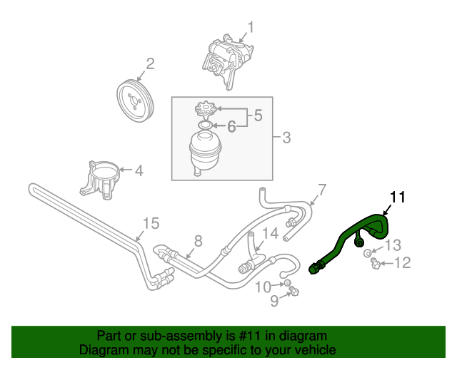 32416796367 - 1996-2006 BMW Return Pipe (32-41-6-796-367) | BMW of ...