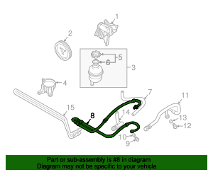 32-41-6-774-215 - Power Steering Pressure Hose 1999-2006 BMW ...
