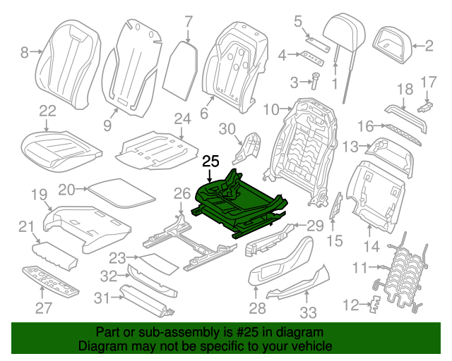 52107367545 - 2016-2022 BMW Cushion Frame (52-10-7-367-545) | BMW of ...