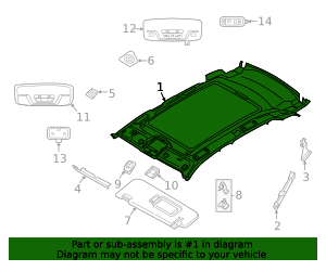 51449474430 - 2020-2023 BMW X6 Headliner (51-44-9-474-430) | BMW of ...