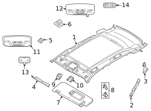 2020-2021 BMW X6 Sun-Visor 51-16-5-A2A-162 | BMW Mini Parts Depot