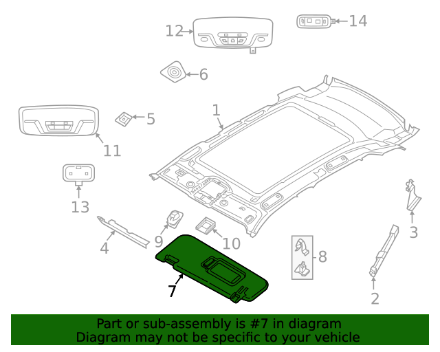 2020-2021 BMW X6 Sun-Visor 51-16-5-A2A-162 | BMW Mini Parts Depot