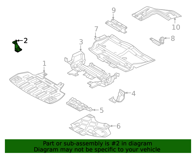 2018-2021 Ford Expedition Front Shield Bracket JL1Z-6G079-A | Blue ...