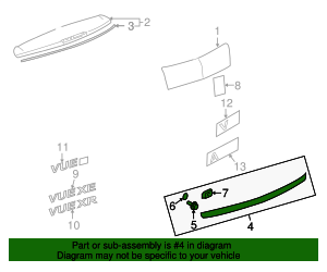 2008-2015 GM Lower Liftgate Applique 95389392 GM | GMPartsDirect.com