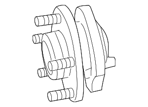 2008-2013 GM Front Wheel Hub and Bearing Assembly with Wheel Speed ...